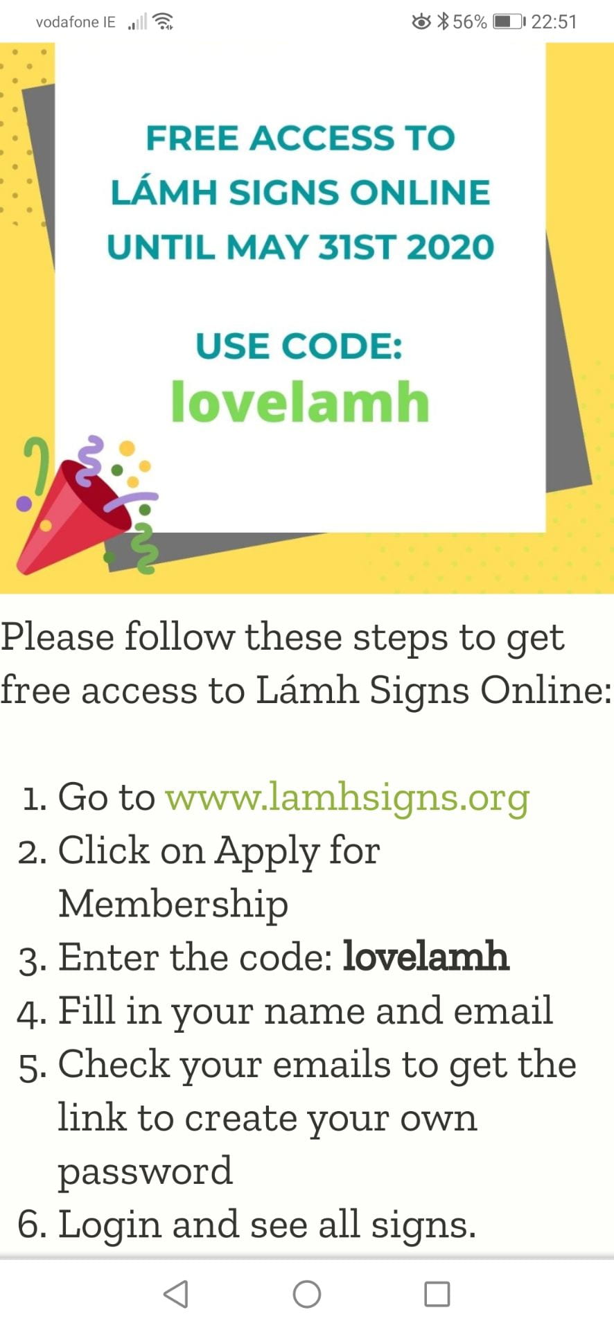 Free Lámh Course